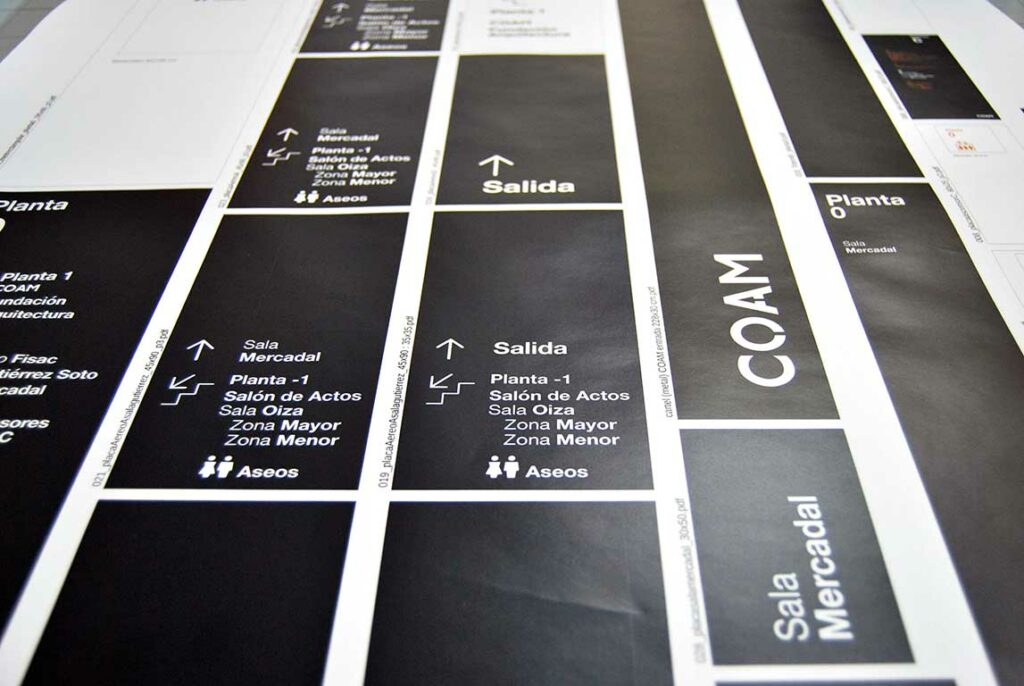 Señalización integral edificio COAM
